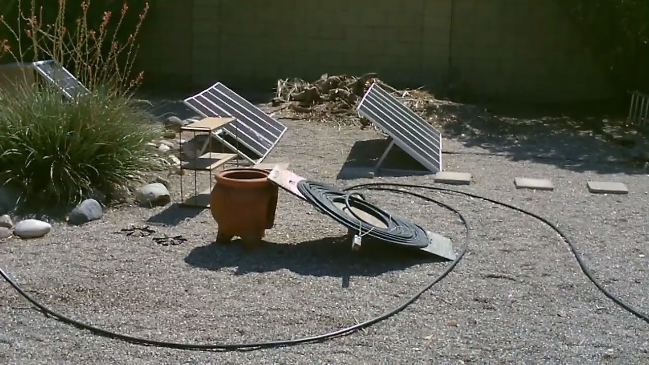Solar Hot Water Shower - DIY Solar Shower - (using Black Poly Water ...