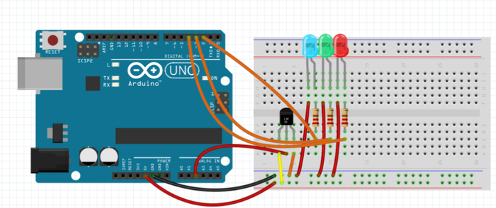 Arduino LED Temperature Indicator : 3 Steps (with Pictures) - Instructables