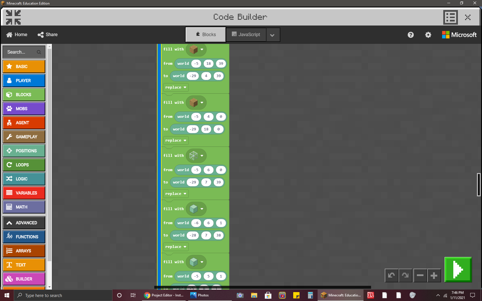 Coding a Mansion in Minecraft Education Edition : 3 Steps - Instructables
