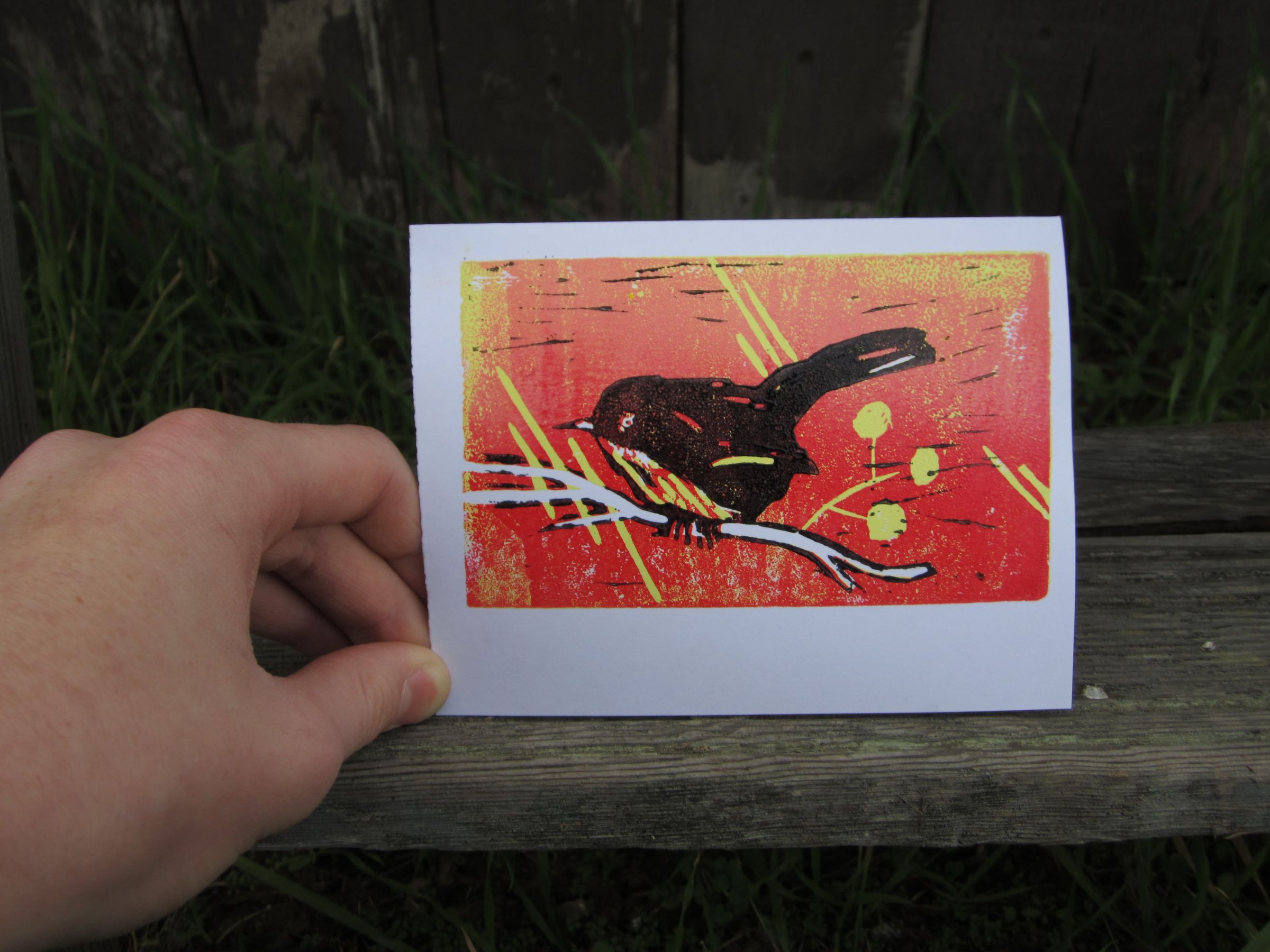 Lino Reduction Print Card : 7 Steps - Instructables