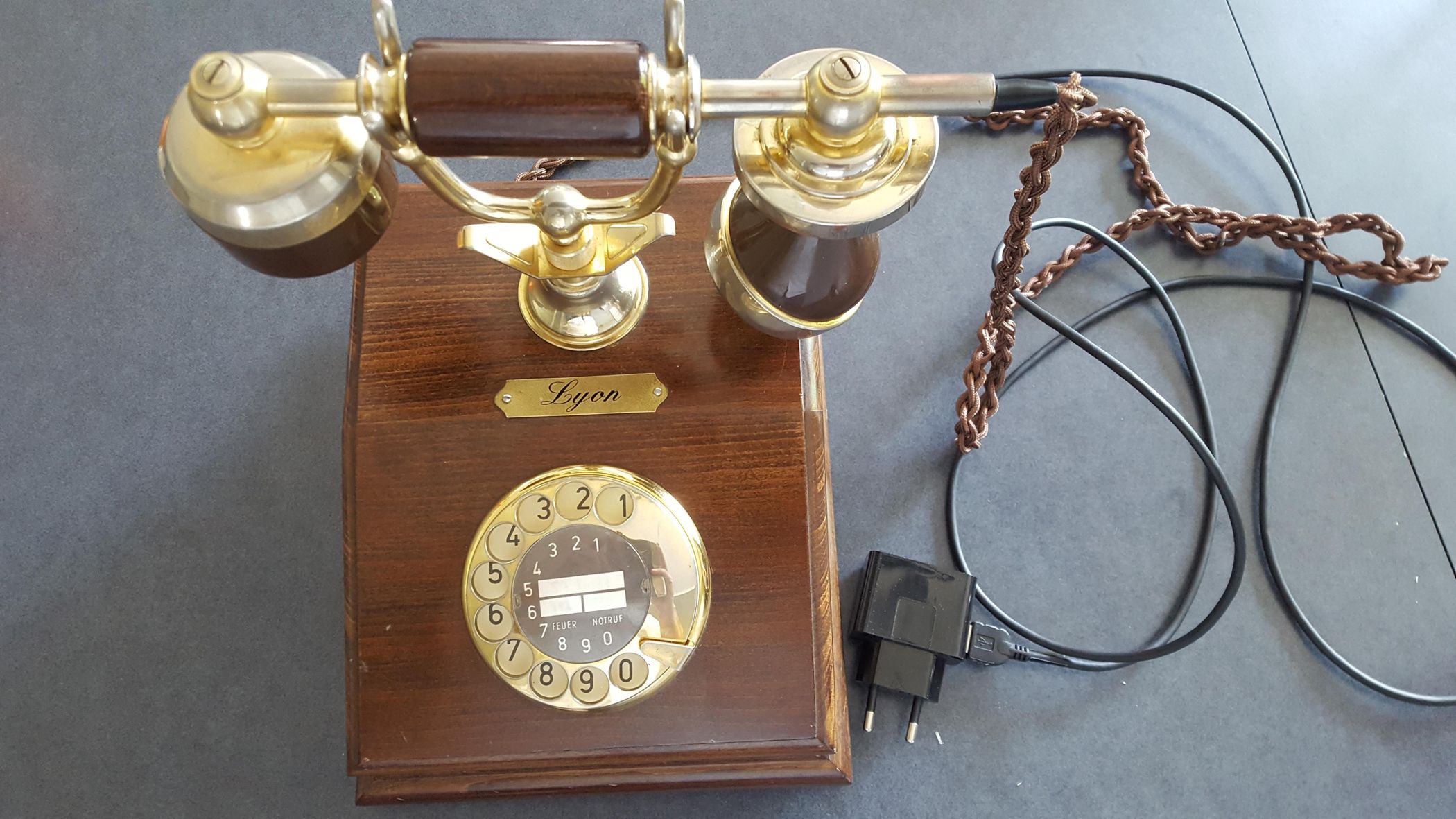 Lyon Retro Telephone With Dial Plate Convert to DECT Telephone Using ...