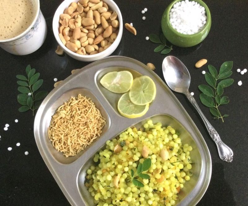 Sabudana Khichdi With Moringa Leaves (Savory Tapioca Pearls) : 14 Steps ...