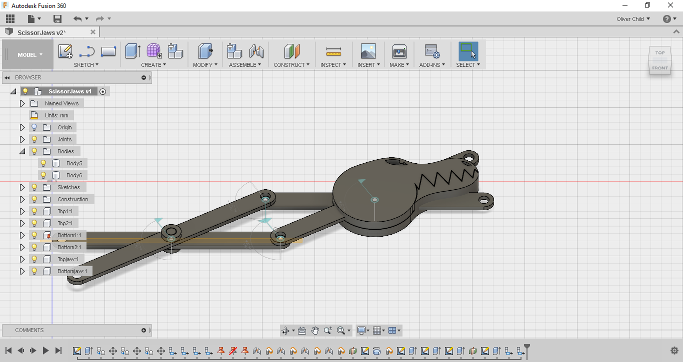 Designing Scissor Jaws in Fusion : 11 Steps (with Pictures) - Instructables