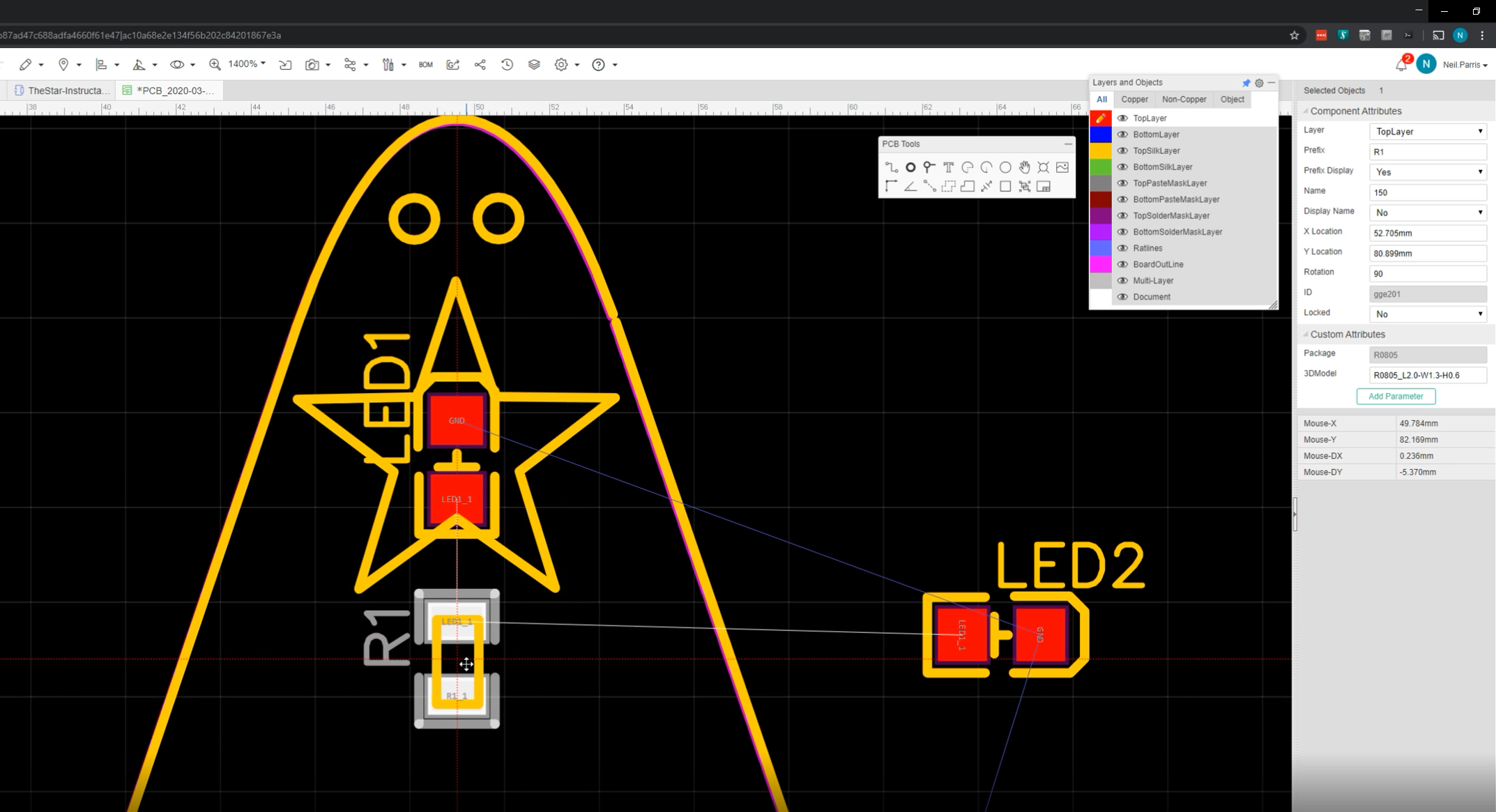Learn How to Design a Custom Shaped PCB With EasyEDA Online Tools : 12 ...