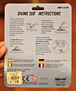 Baking Powder Diving Submarine : 4 Steps - Instructables