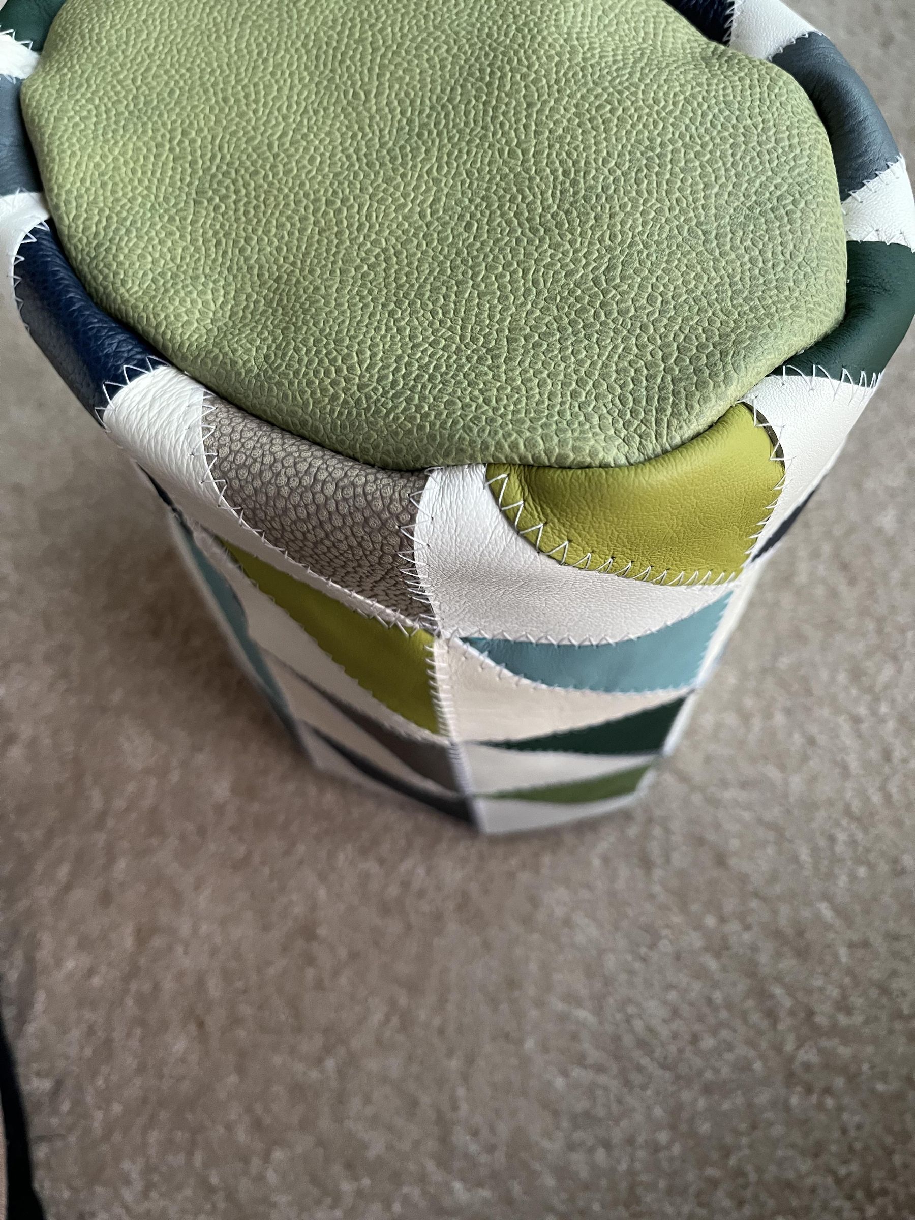 Scrappy Patchwork Leather Bucket Bag : 10 Steps (with Pictures ...