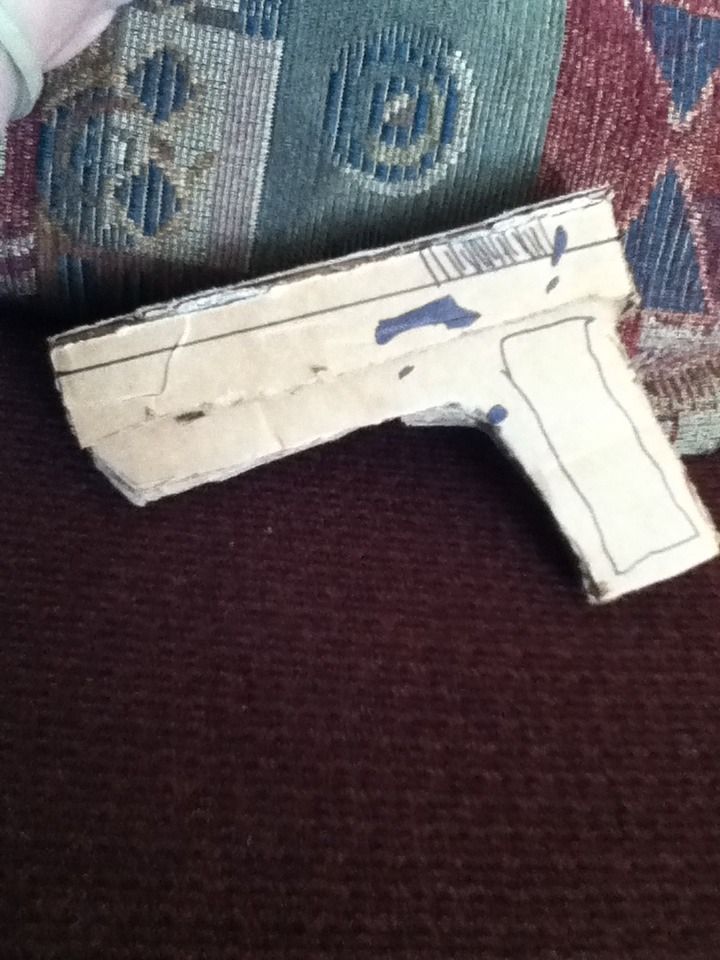 creating a prop gun from cardboard DIY Project to Discover - FindingDIY