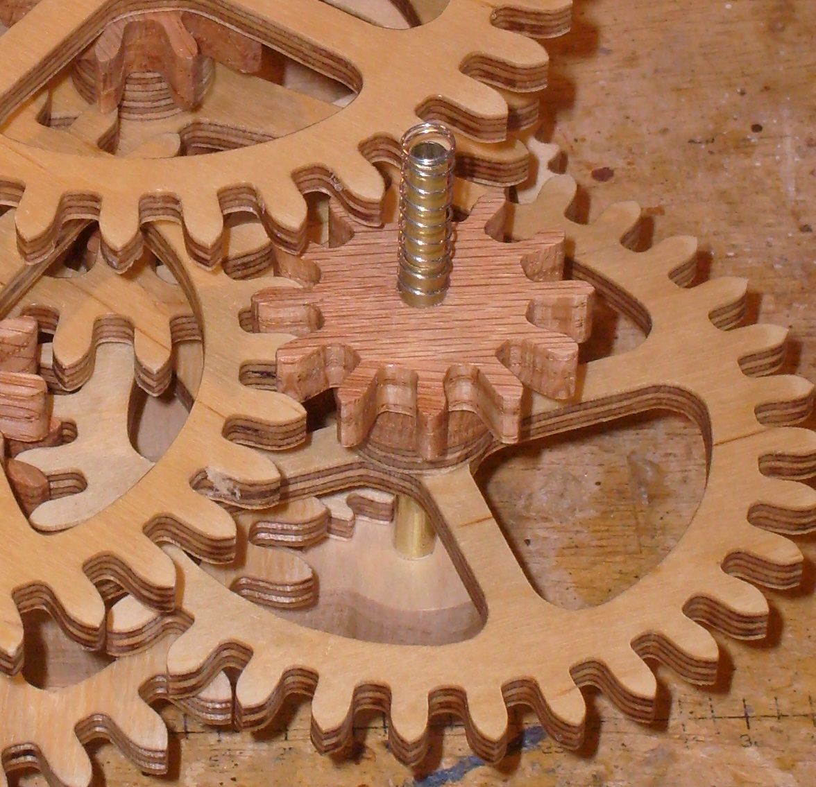 A Wood Gear Clock With a Unique Drive Mechanism : 34 Steps (with ...