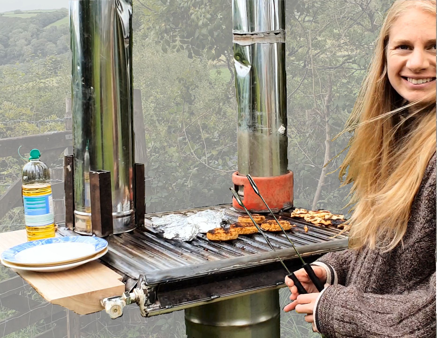 Upcycled Rocket Stove Griddle BBQ + Pizza Oven Attachment : 27 Steps ...