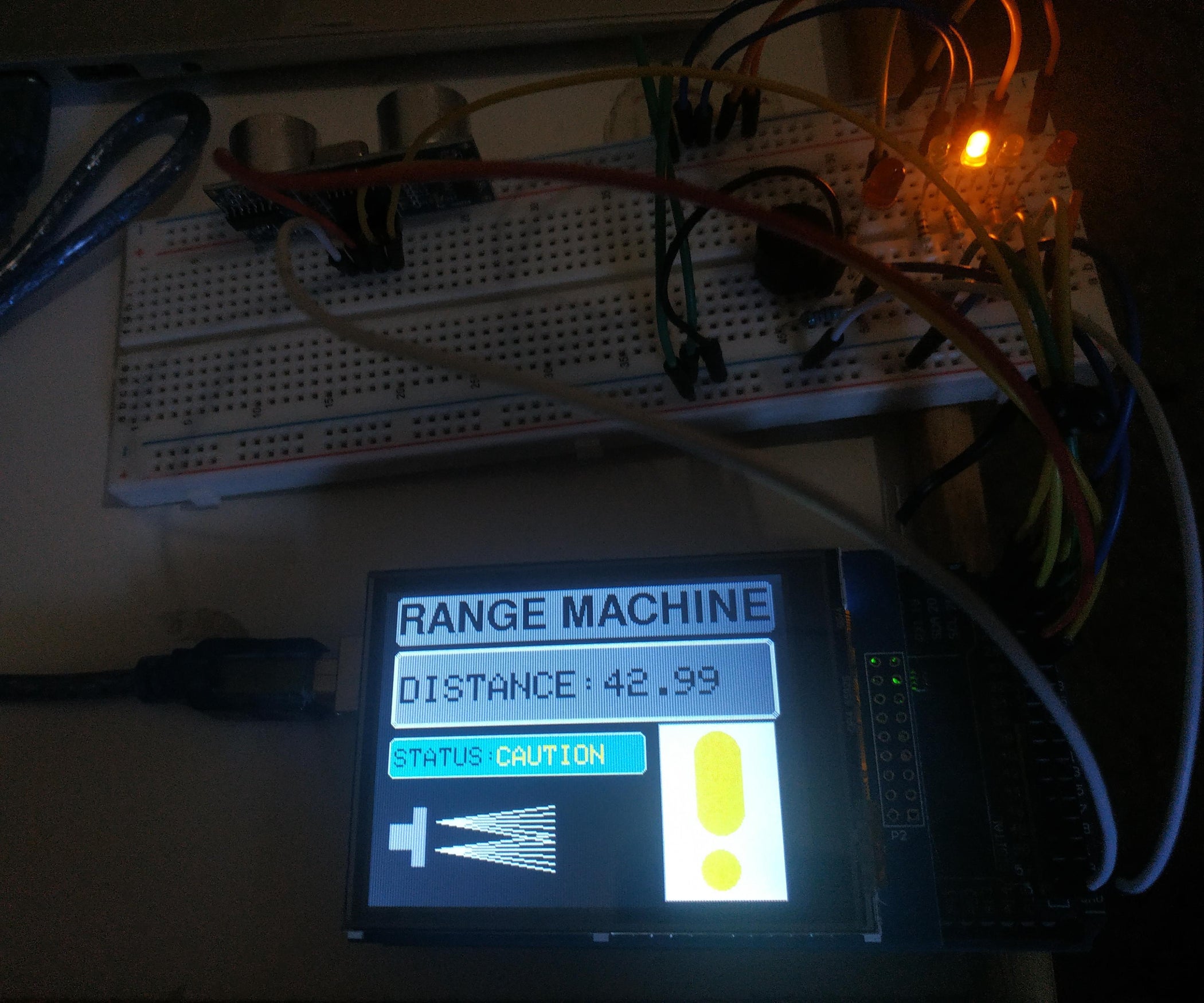 Arduino Ultrasonic Sensor With 2.8" TFT Screen Display : 9 Steps ...