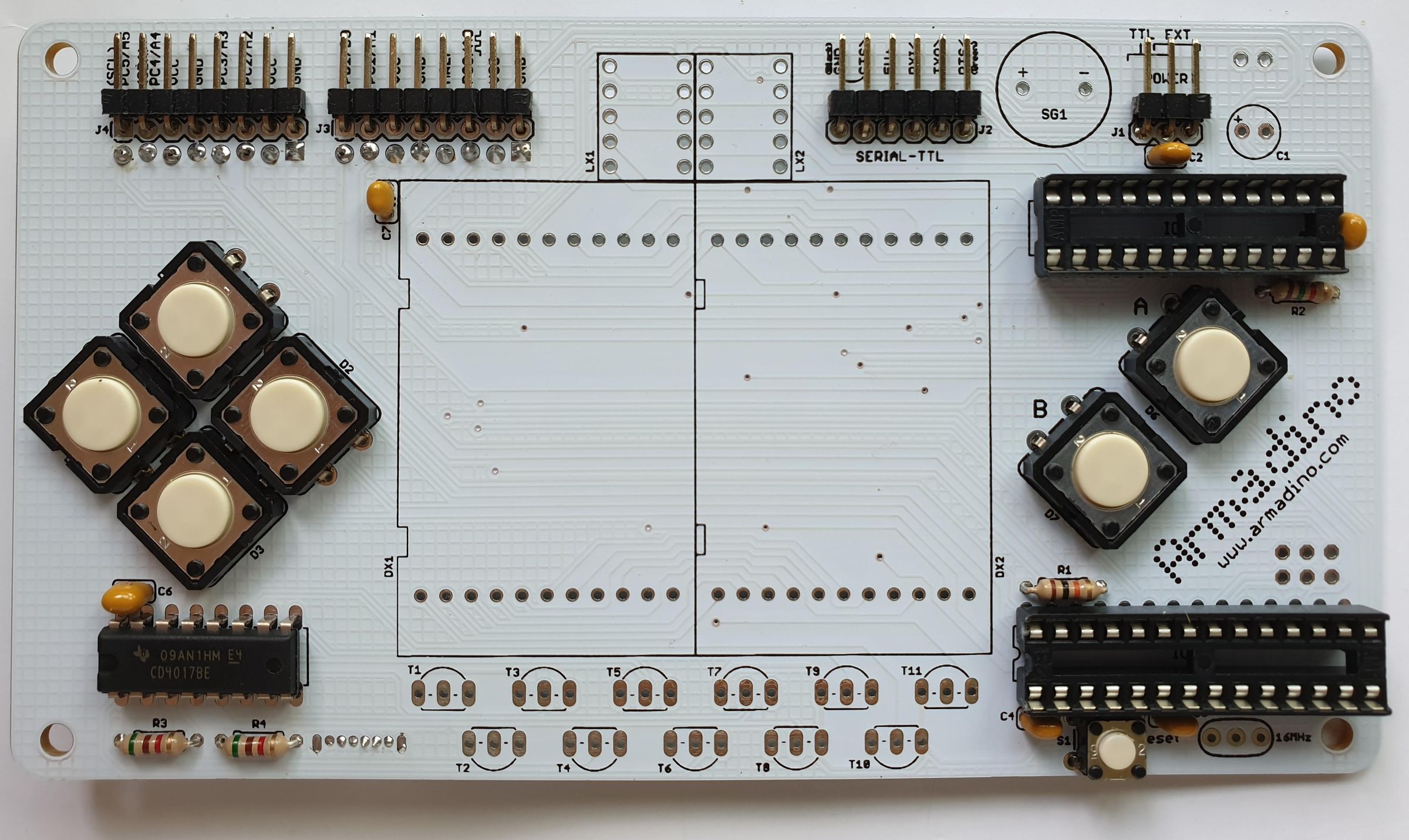 Armadino - an Arduino Gameboy, Clock, Electronic Lab, TVout Console and ...