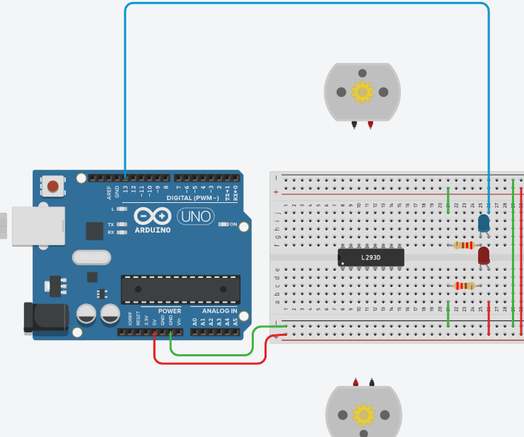 Arduino With Dual Motor Tank Coded in TinkerCad Codeblocks and L293D ...