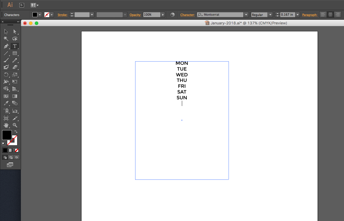 Create a Printable Calendar on Illustrator : 15 Steps (with Pictures ...