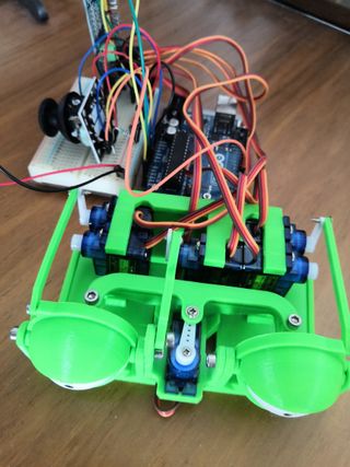 Simplified 3D Printed Animatronic Dual Eye Mechanism : 4 Steps (with ...