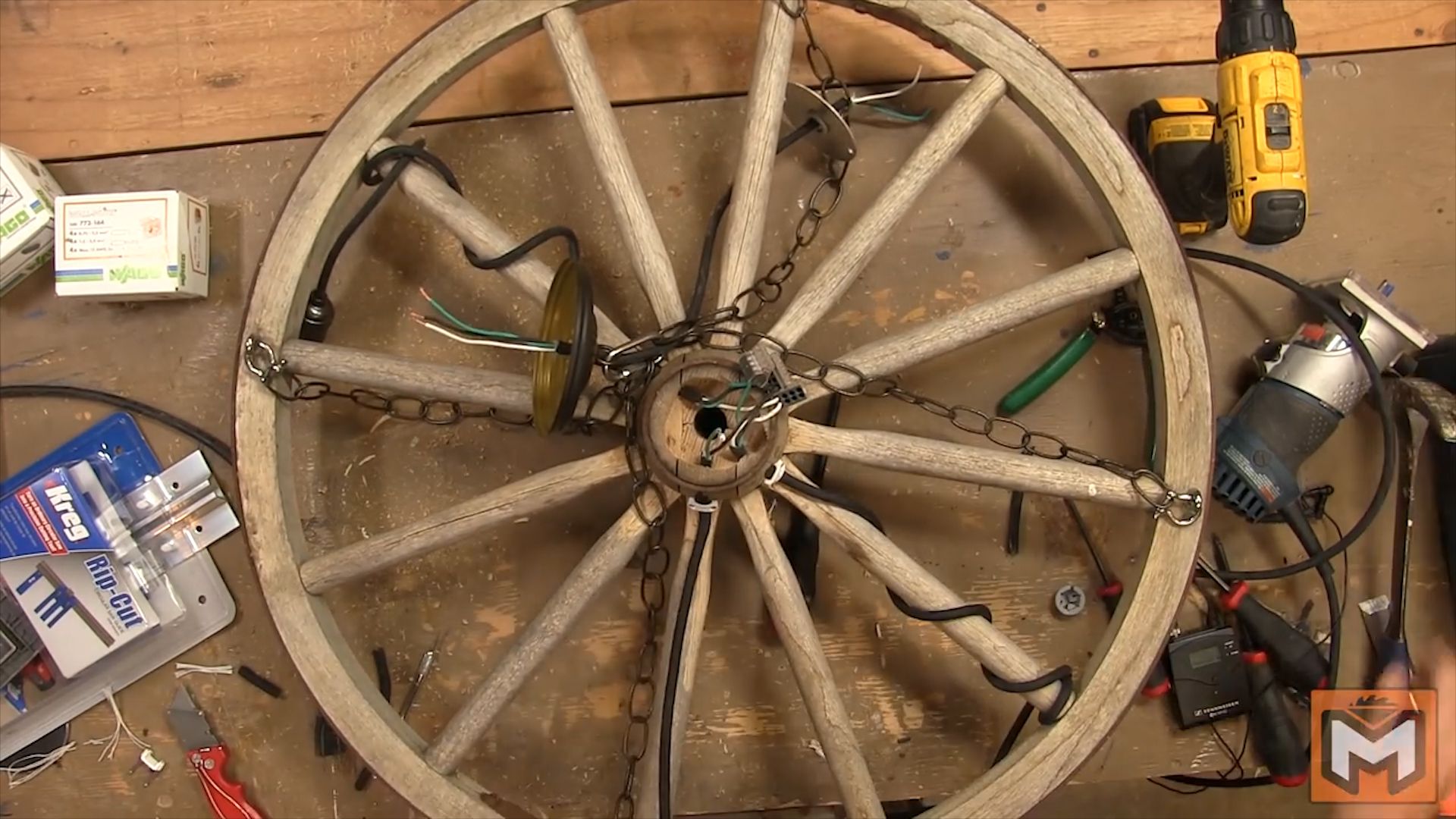 DIY Wagon Wheel Chandelier : 5 Steps (with Pictures) - Instructables