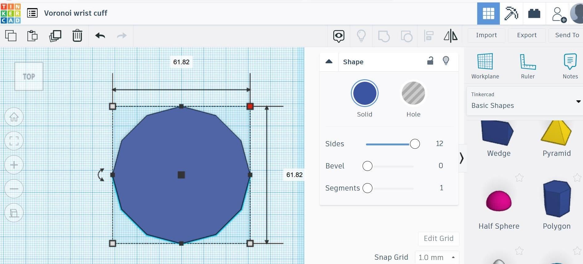 Voronoi Cuff in Tinkercad : 6 Steps (with Pictures) - Instructables