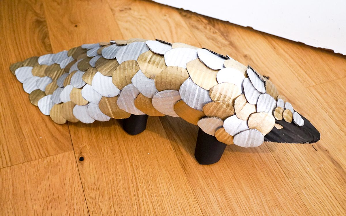 DIY Cardboard Pangolin | Sculpt an Armoured Animal With Recycled Card ...