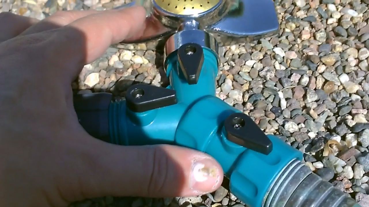Solar Hot Water Shower - DIY Solar Shower - (using Black Poly Water ...