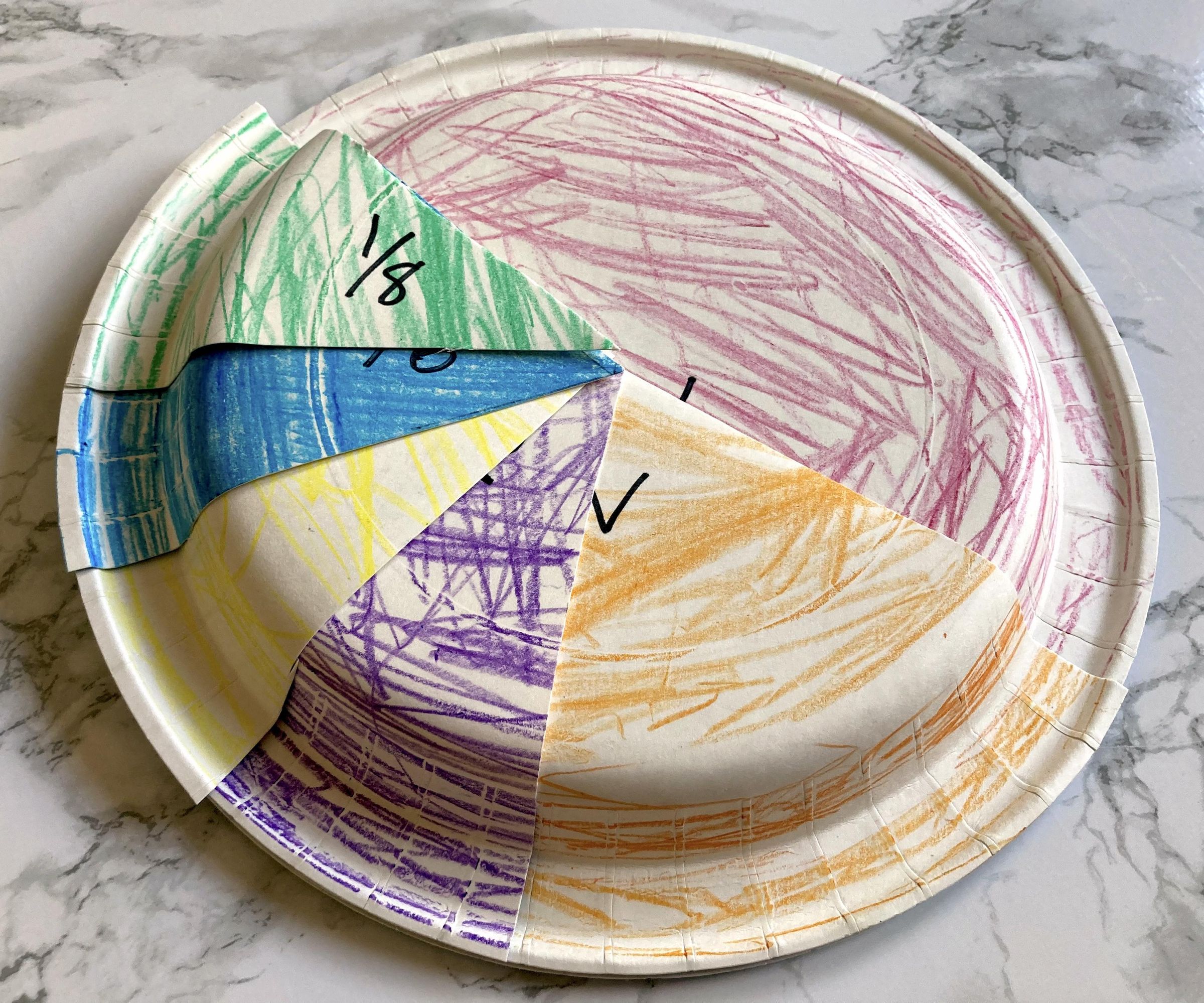 Paper Plate Fractions - Math Manipulative : 8 Steps (with Pictures ...