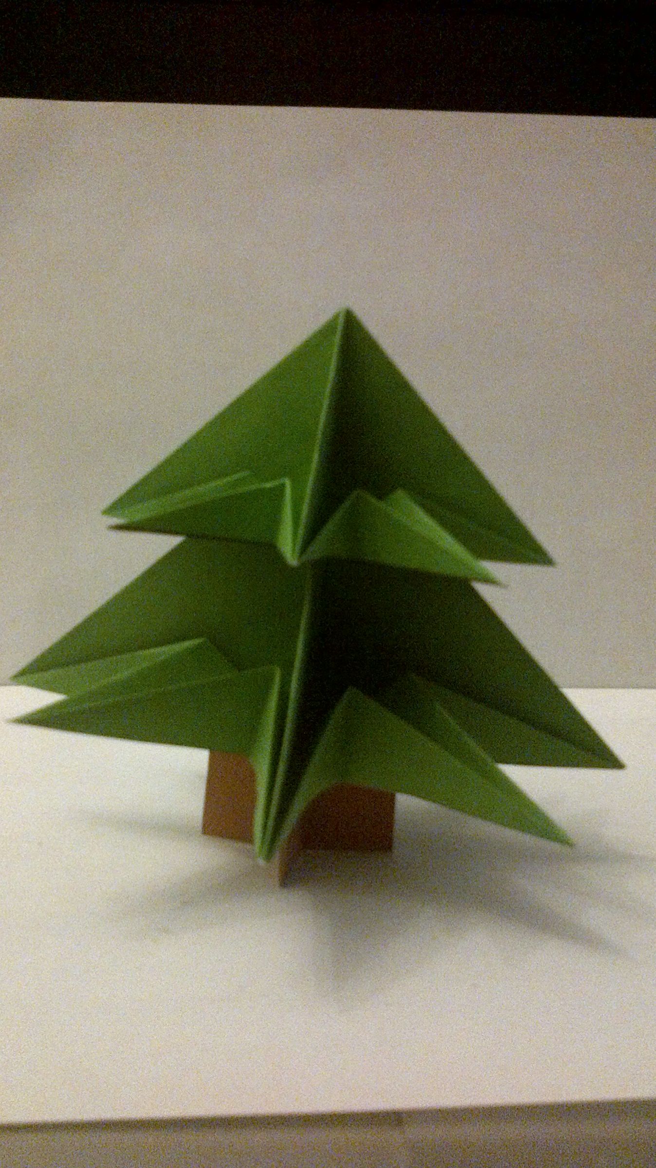 Origami Christmas Tree (Made From 1 A4 Sheet and Template) : 7 Steps ...