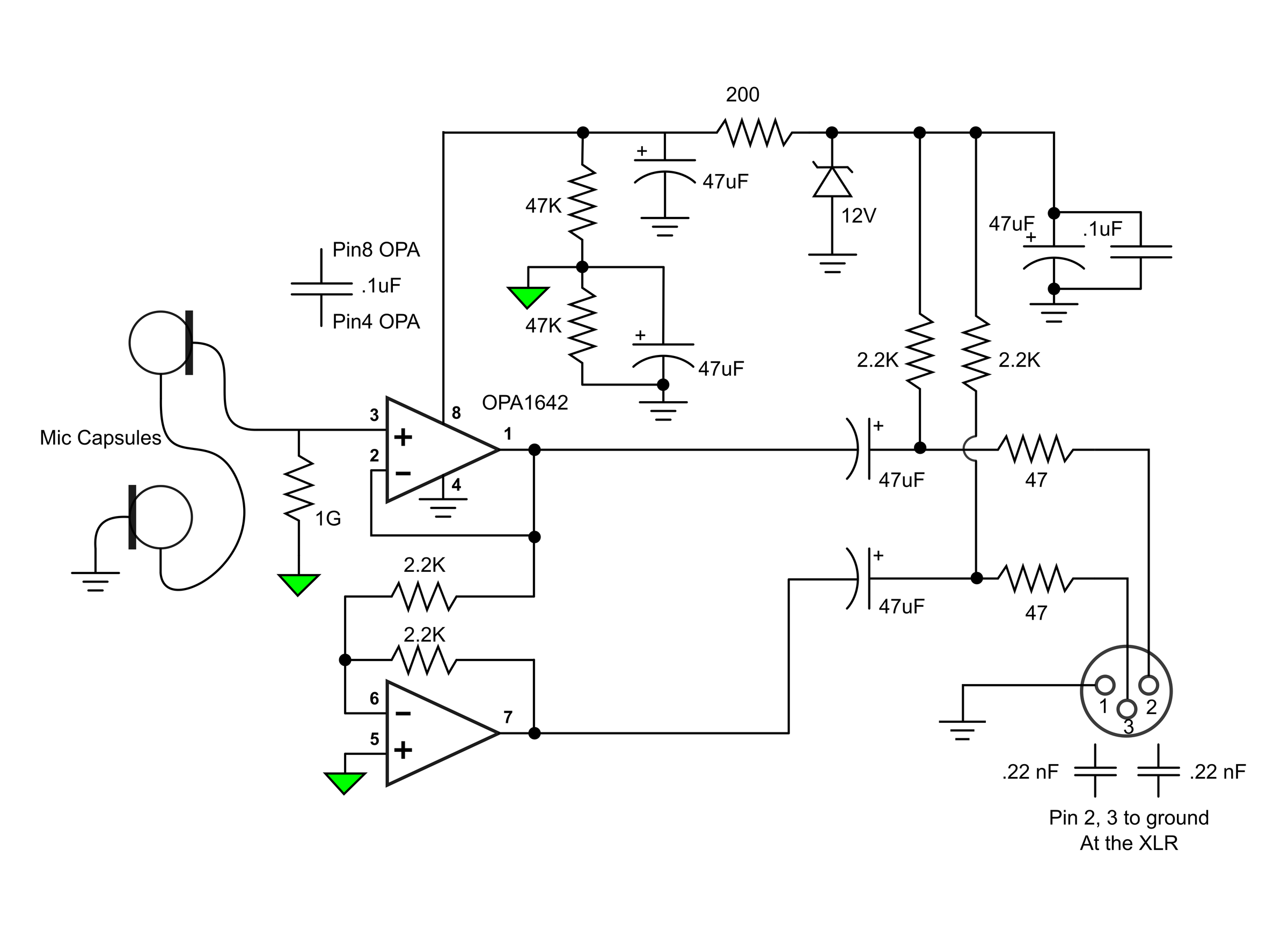 OPA Based Alice Microphones: a Cardioid and a Figure 8 : 8 Steps (with ...
