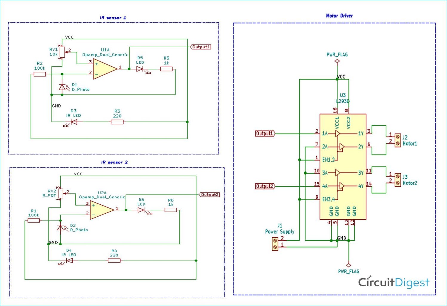 How To Make Line Following Robot Without Using Microcontroller 11 Steps Instructables