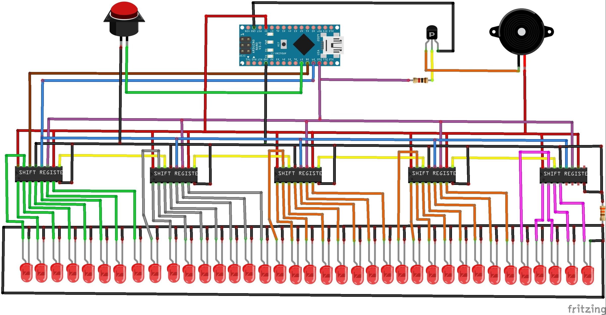 DIY 37 Leds Arduino Roulette Game : 3 Steps (with Pictures) - Instructables