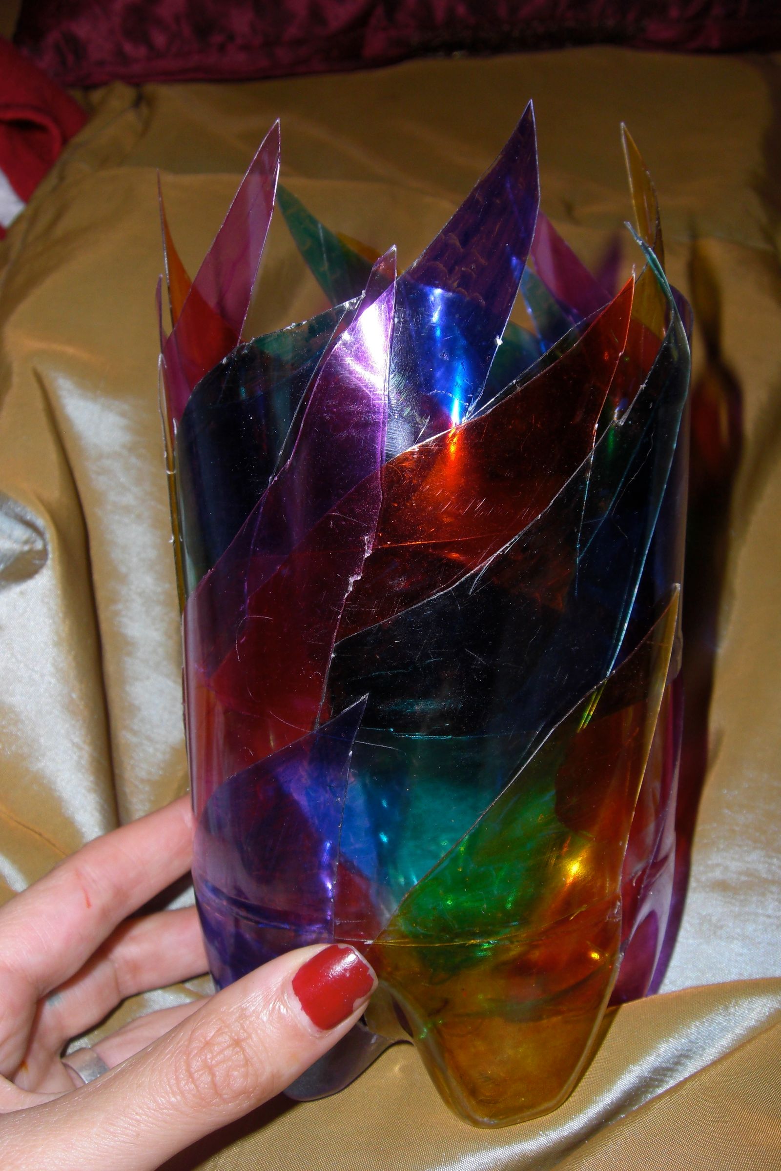 Plastic Bottle "Stained Glass" Candleholder : 4 Steps (with Pictures ...