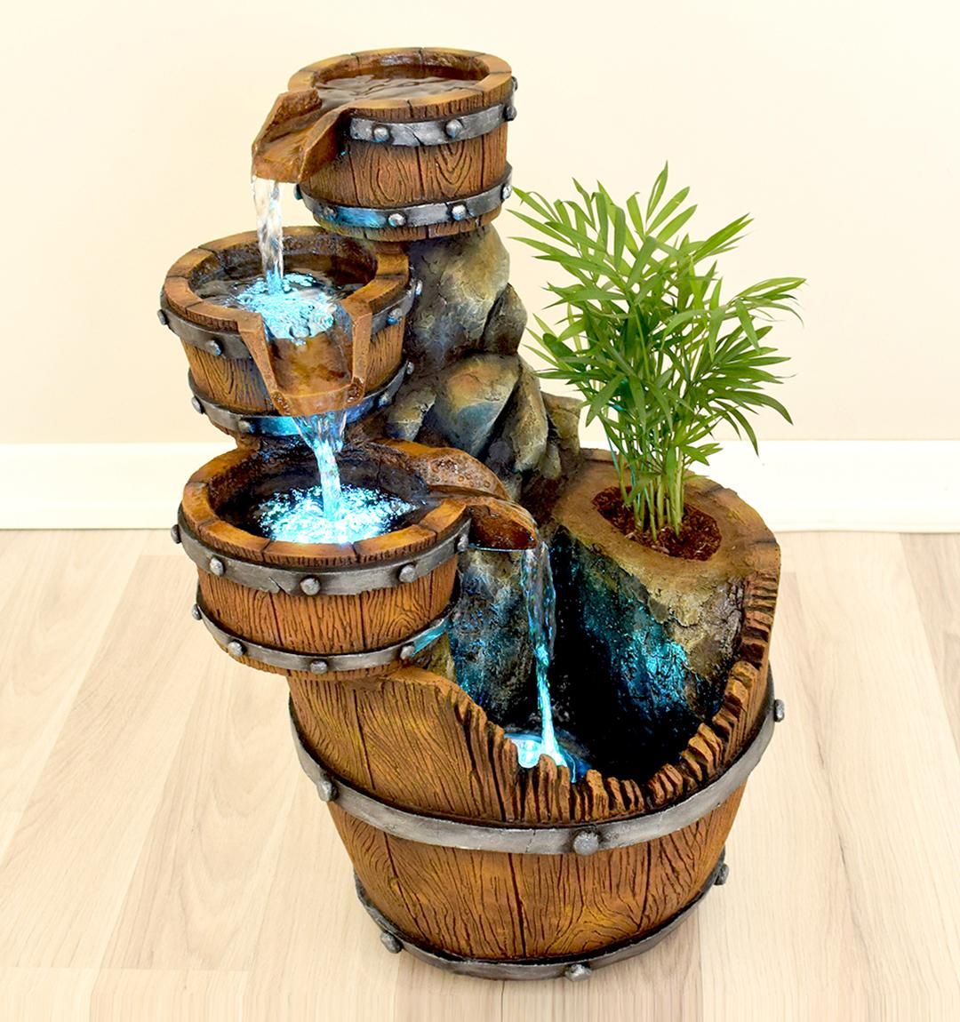 Concrete Barrel Waterfall Fountain Pot : 18 Steps (with Pictures ...