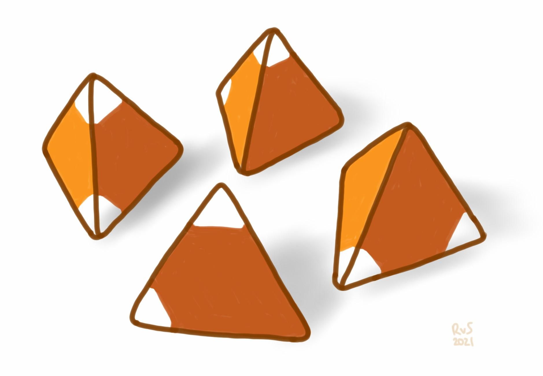 Modified Regular Dice for the Royal Game of UR : 5 Steps (with Pictures ...