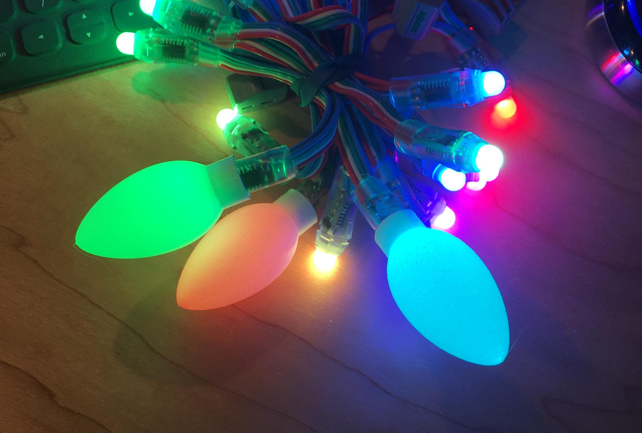 NeoPixel Clip-On C9 Diffusers for Christmas Lights : 6 Steps (with ...