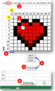 Learn to Code: Pixel Art Drawing With Microsoft Excel : 13 Steps ...