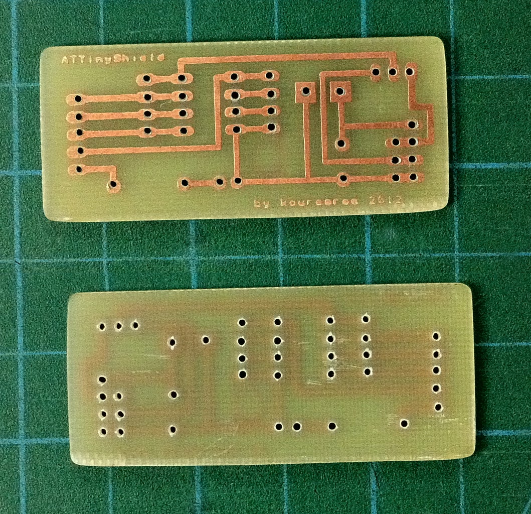 Arduino Attiny85 Programmer Shield On Pcb Attinyshield 9 Steps Instructables