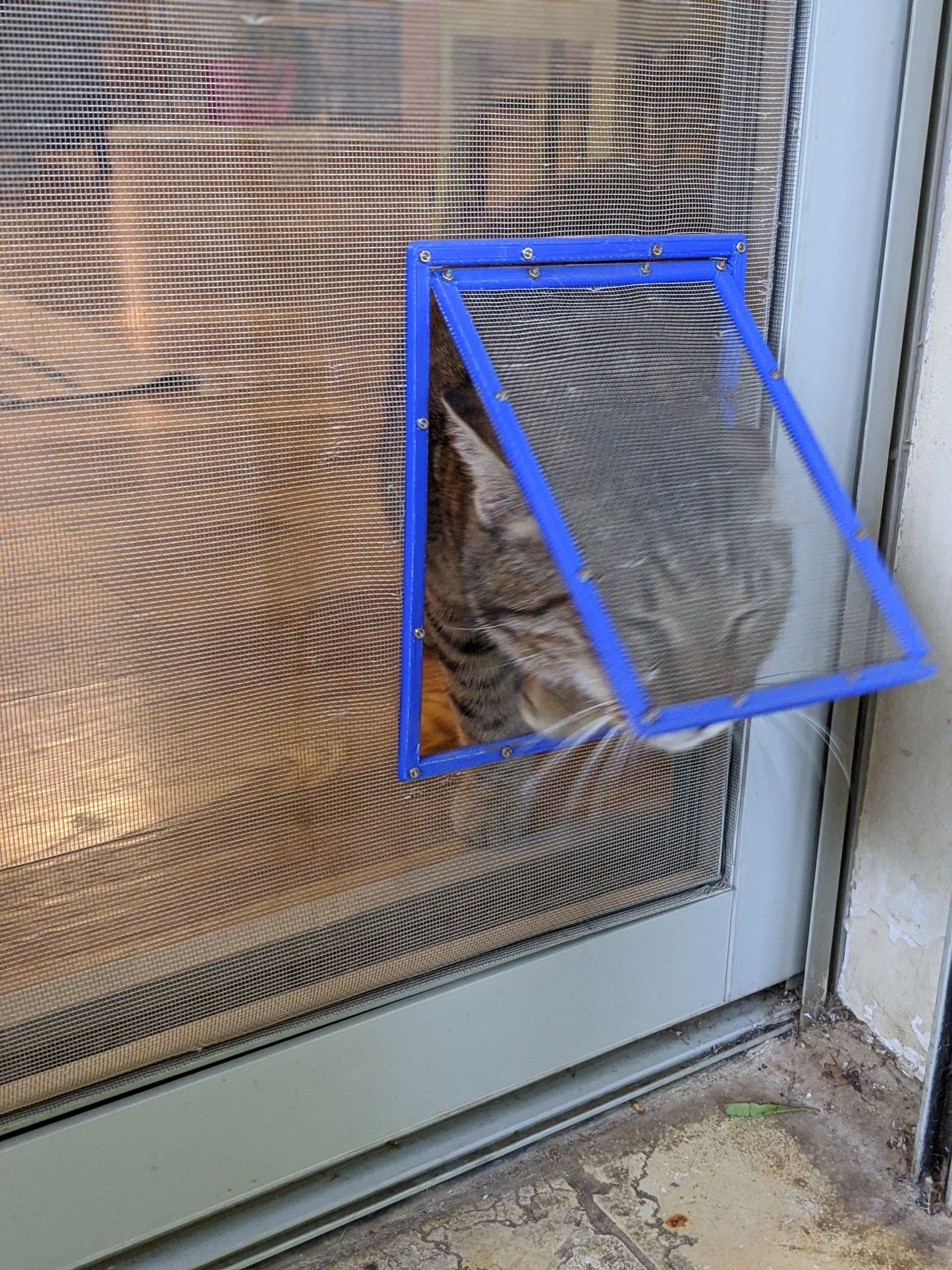 Simple Screen Net Cat Door - Instructables