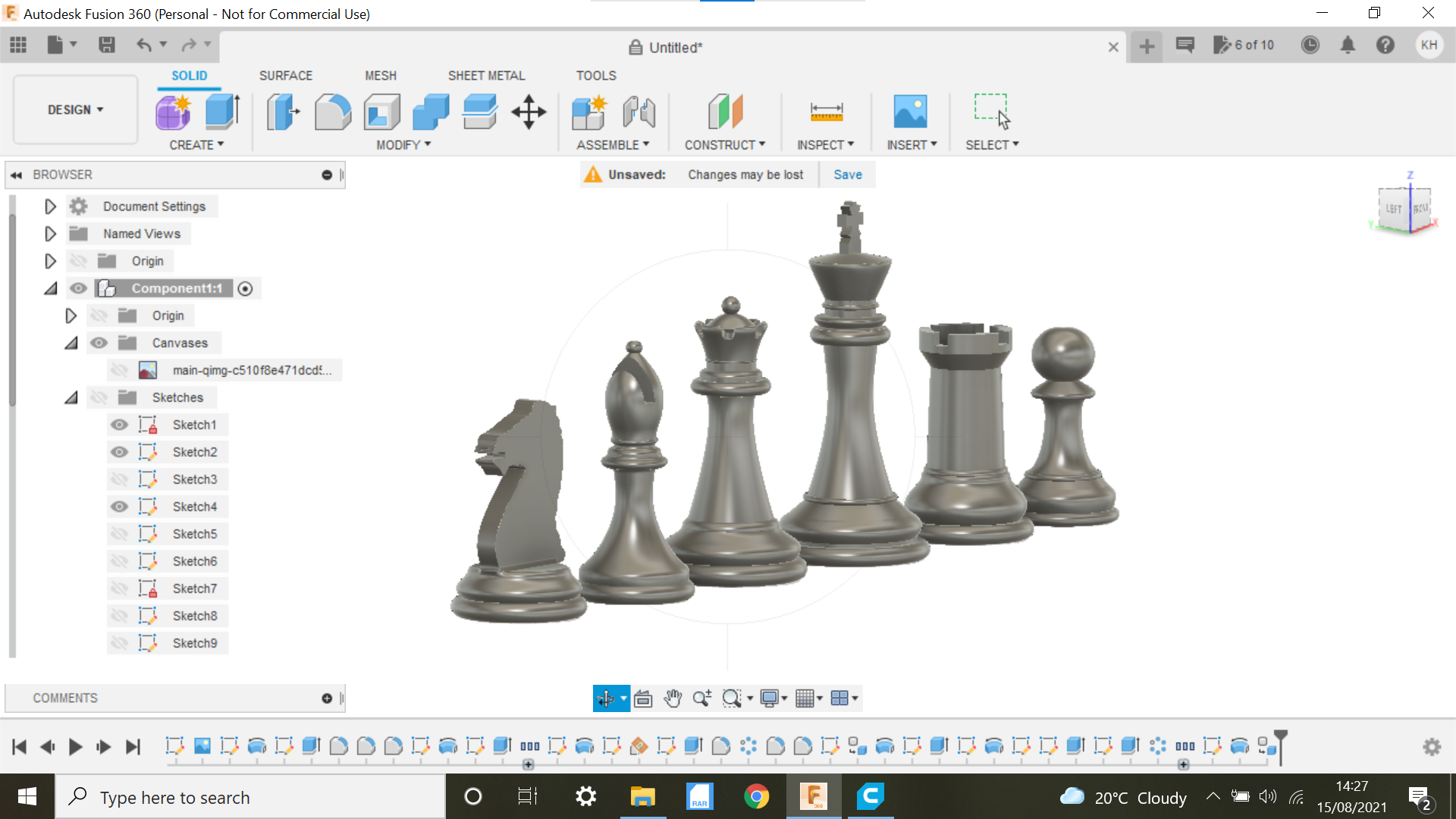 Chess Pieces 3D Printed Designed With Fusion 360 : 4 Steps (with ...