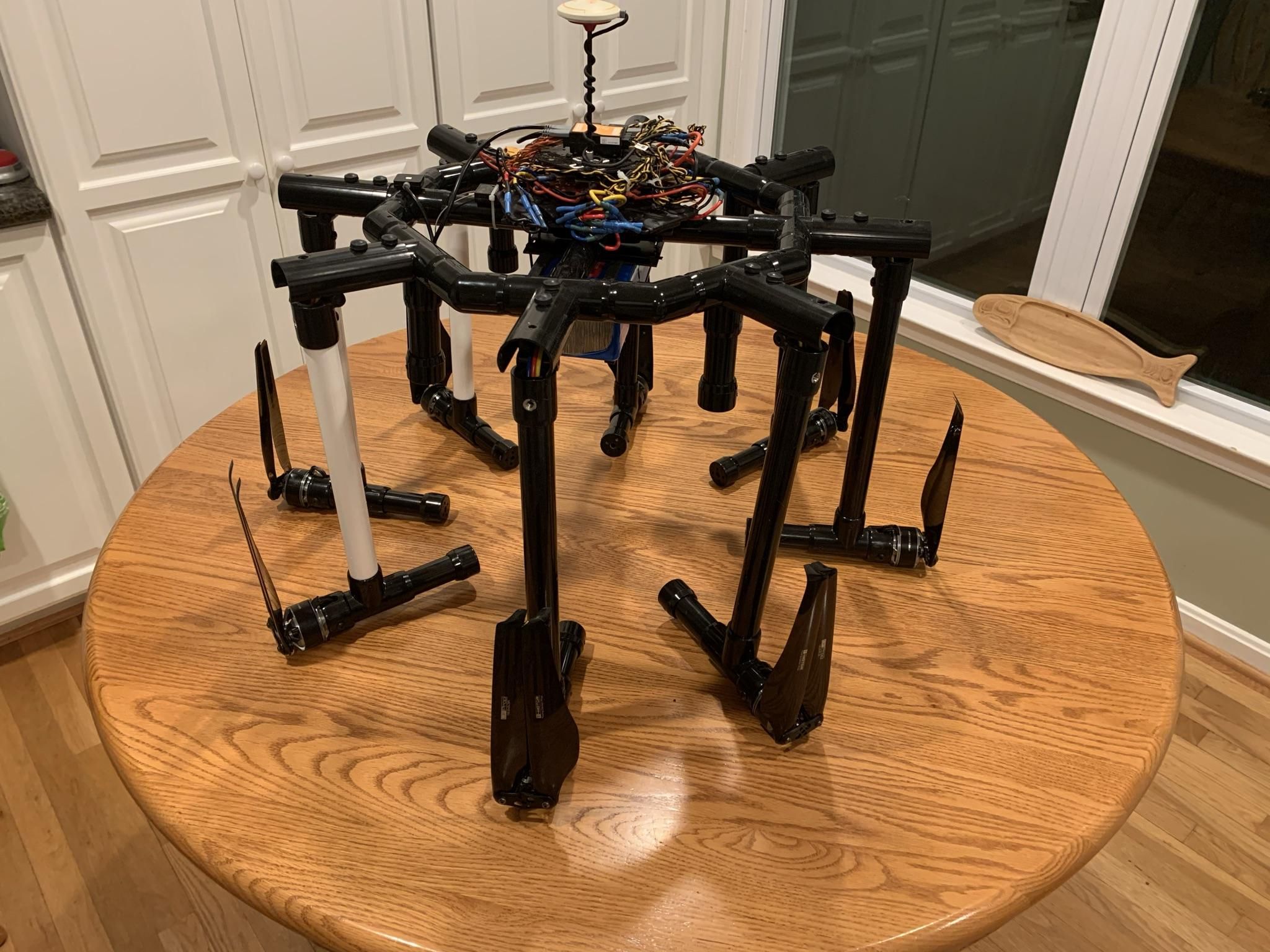 PVC Octocopter Drone Frame With Folding Arms : 10 Steps (with Pictures ...