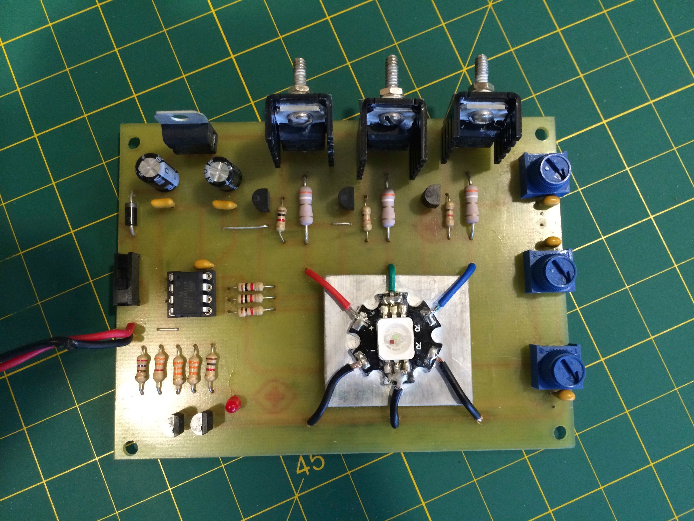 Tiny Color Mixer - a Constant-current, 3W RGB LED With Low-battery ...