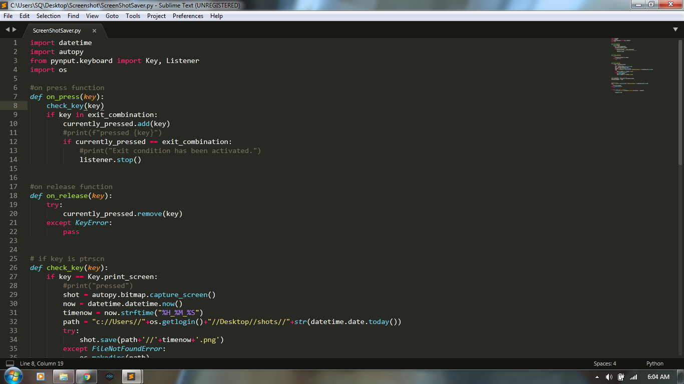 Automatically Save Screenshots in Windows With a Python Script : 4 ...
