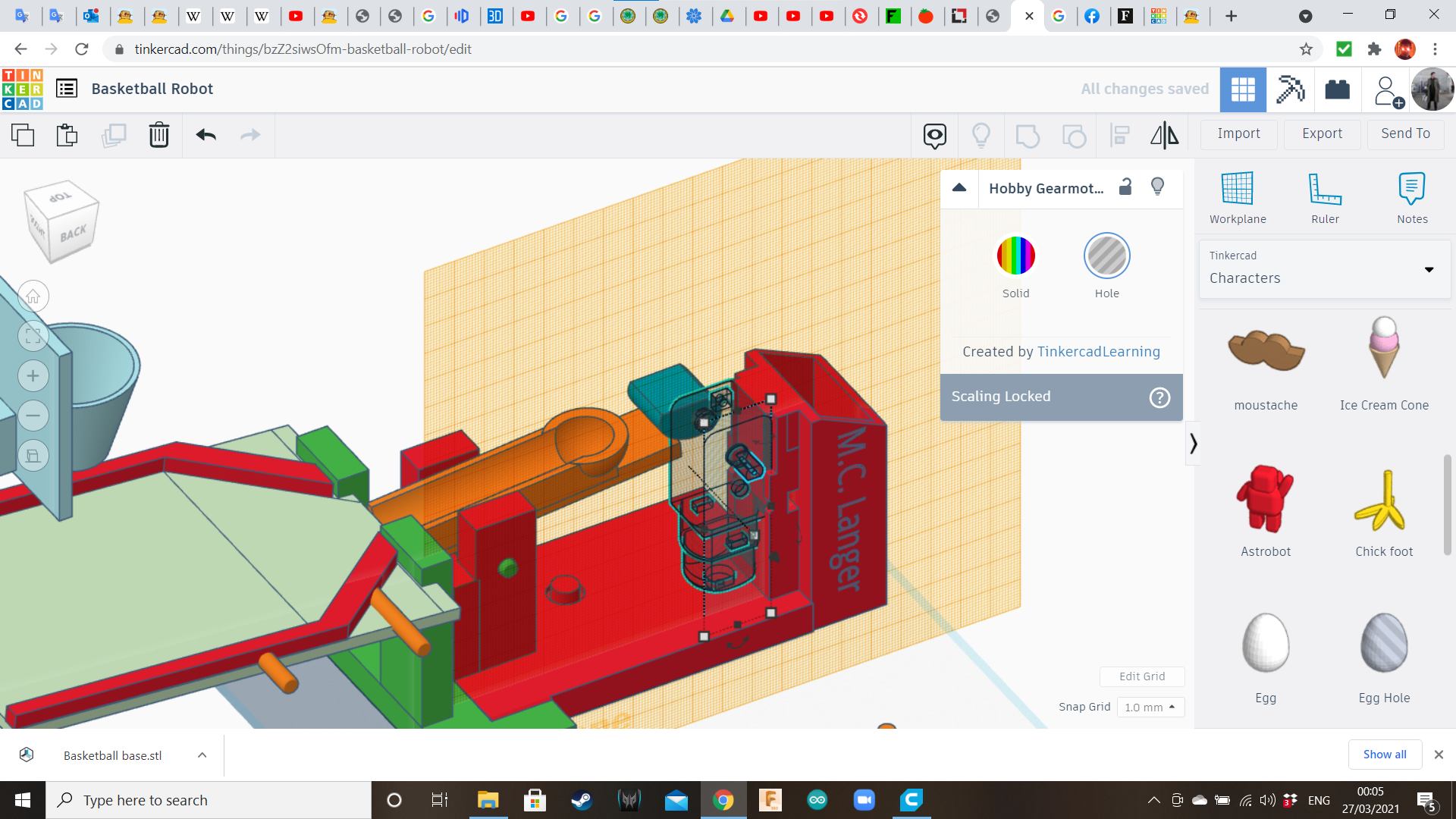 Tinkercad Robotics for School: Basketball Machine! : 16 Steps (with ...