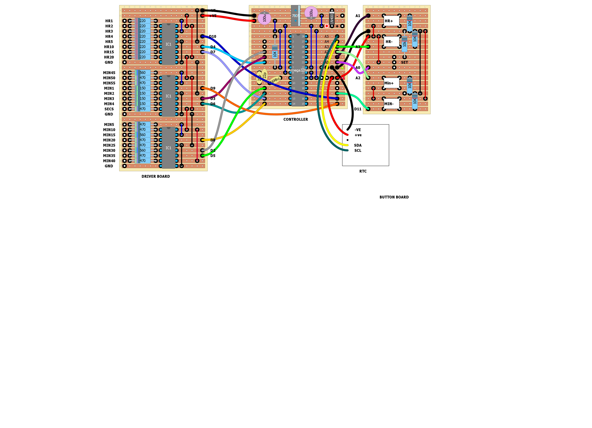 Berlin Clock, Arduino Nano, DS1307 Real Time Clock. 74HC595N 8 Bit Shift Register. : 5 Steps ...