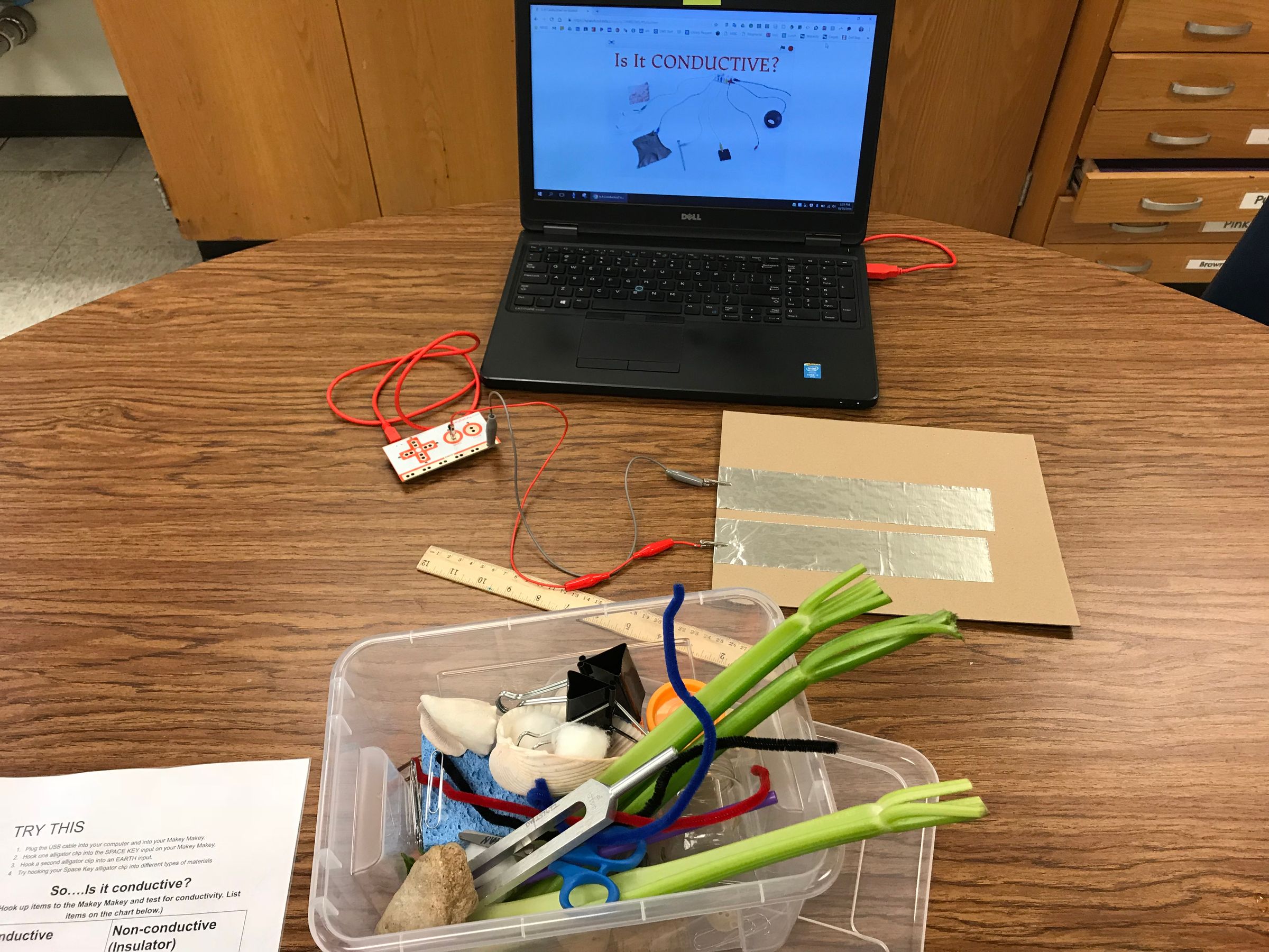 "Is It Conductive?" Makey Makey Experiment : 6 Steps (with Pictures ...