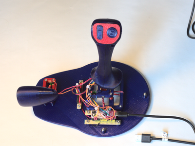 3D Printed USB Flight Controller / Joystick With Four Axes : 12 Steps ...