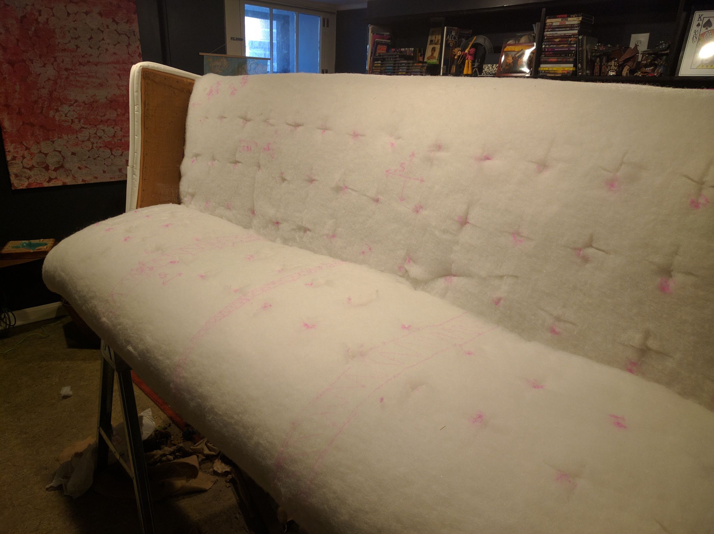 Sofa Reupholstery With Biscuit or Square Tufting : 9 Steps (with ...