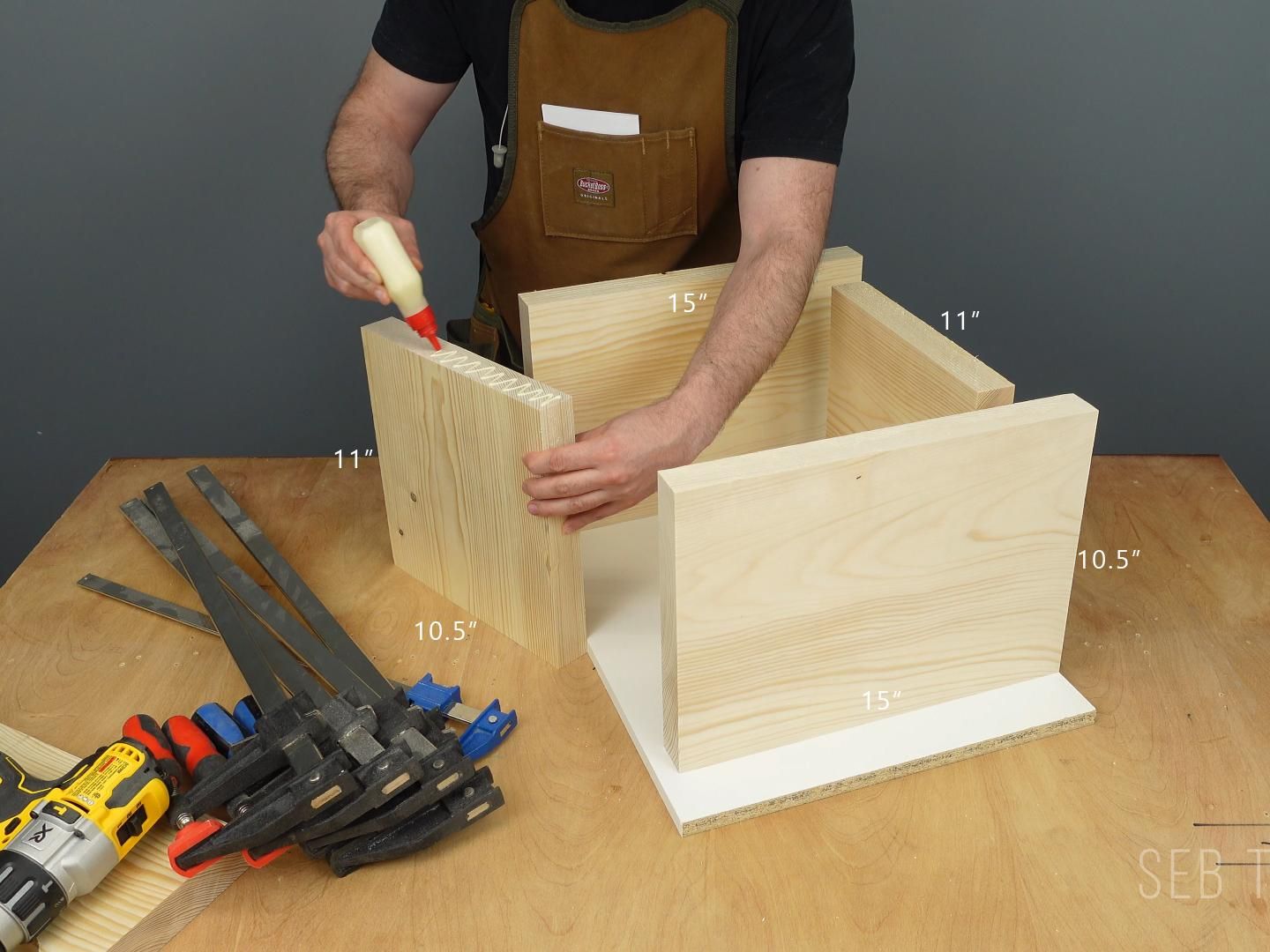 20$ Nightstand From Single 2x12 Lumber : 10 Steps (with Pictures ...