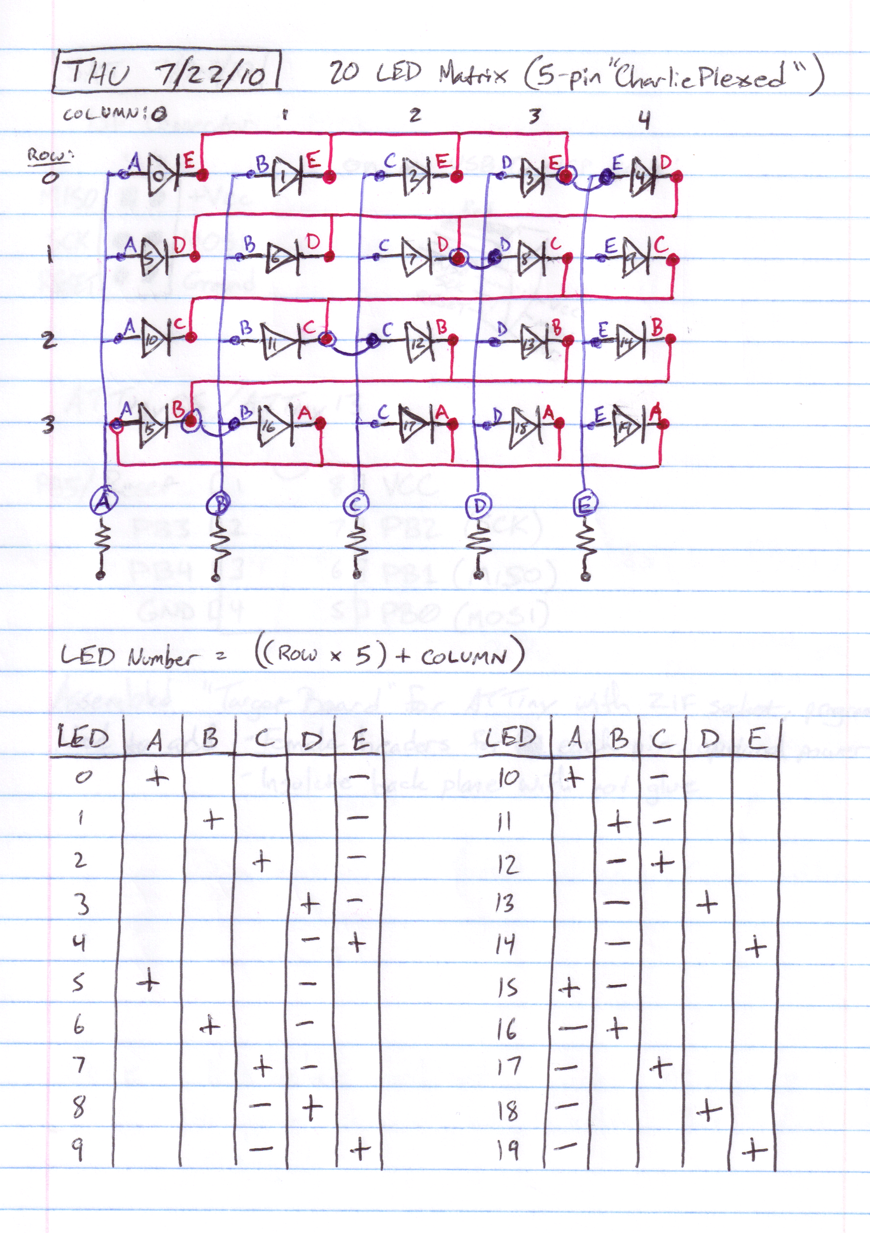 Creating a Charlieplexed LED Grid to Run on ATTiny85 : 5 Steps - Instructables
