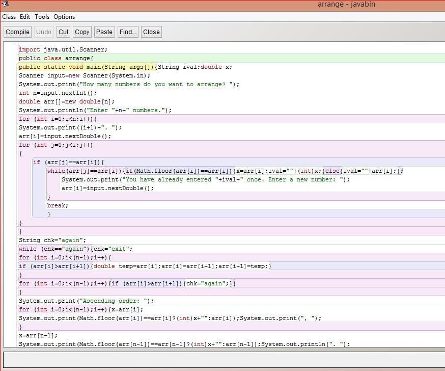 Java Program Asc And Desc Order Instructables