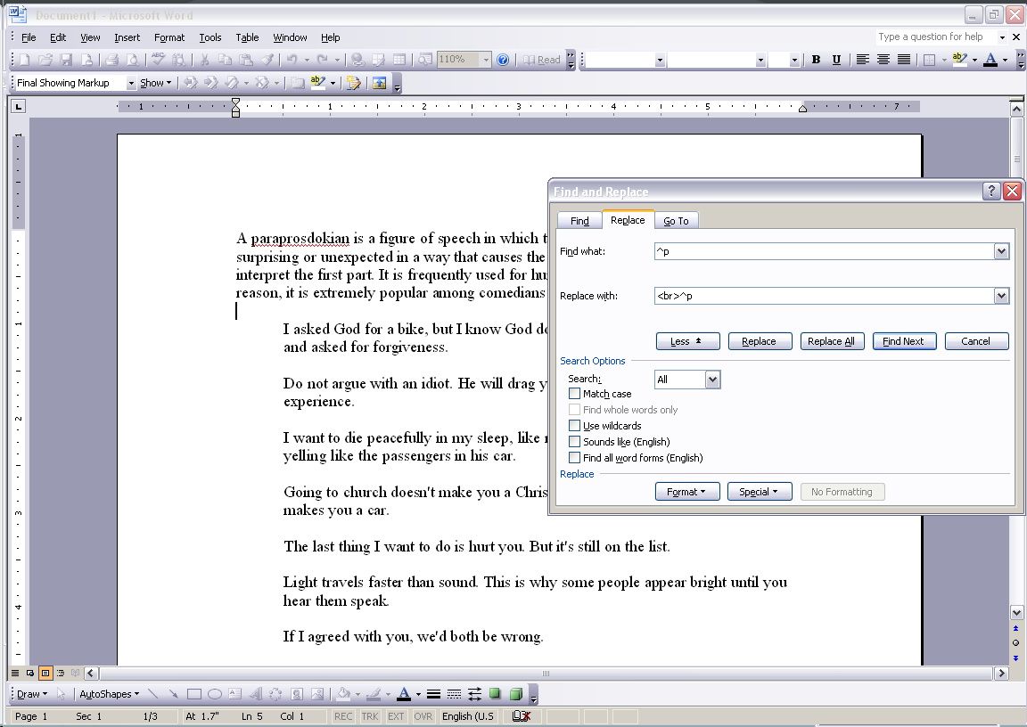 Quick Formatting With Notepad and Word : 8 Steps - Instructables