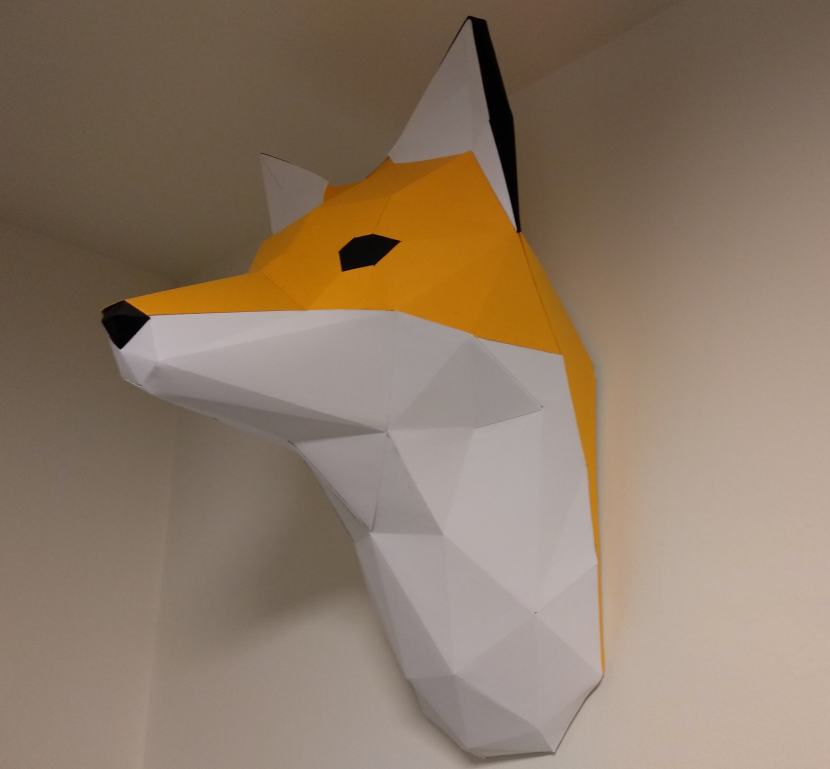 DIY gift template paper Paper Sculpture 3D Low Poly Wall Trophy for ...