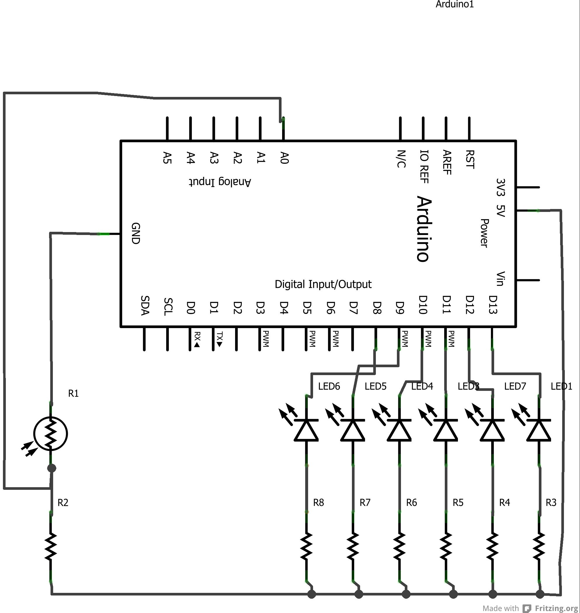 Arduino Light Sensitive Bar Graph : 5 Steps - Instructables