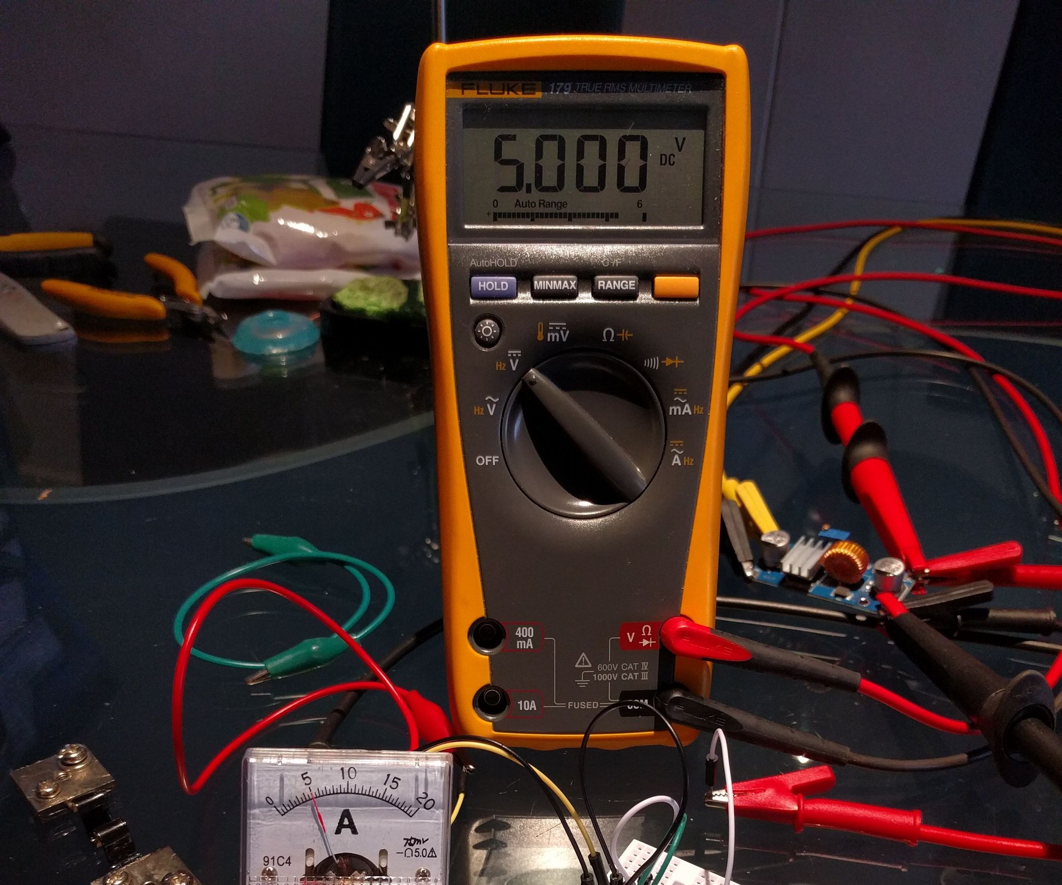 Dual Purpose Analogue DC Meter (DC Ammeter Modified to Read Volts ...